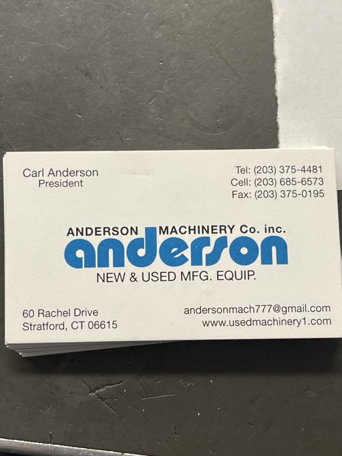 Used Machinery In Stock - Anderson Machinery Co.